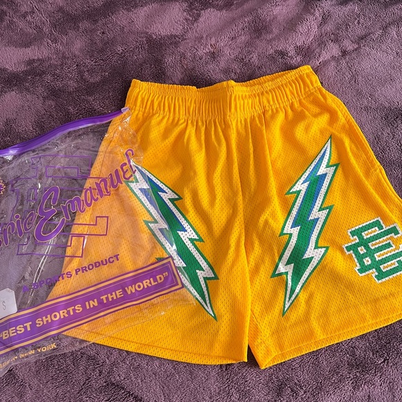 Eric Emanuel | Shorts | Eric Emanuel Ee Basic Short Yellow Bolt | Poshmark